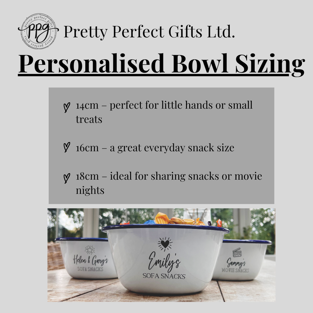 Workshop Personalised Engraved Enamel Bowl – Pretty Perfect Gifts uk