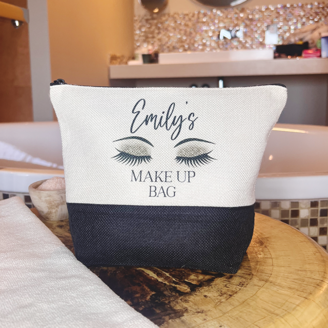 Make Up Eyelash Personalised Bag – Pretty Perfect Gifts uk