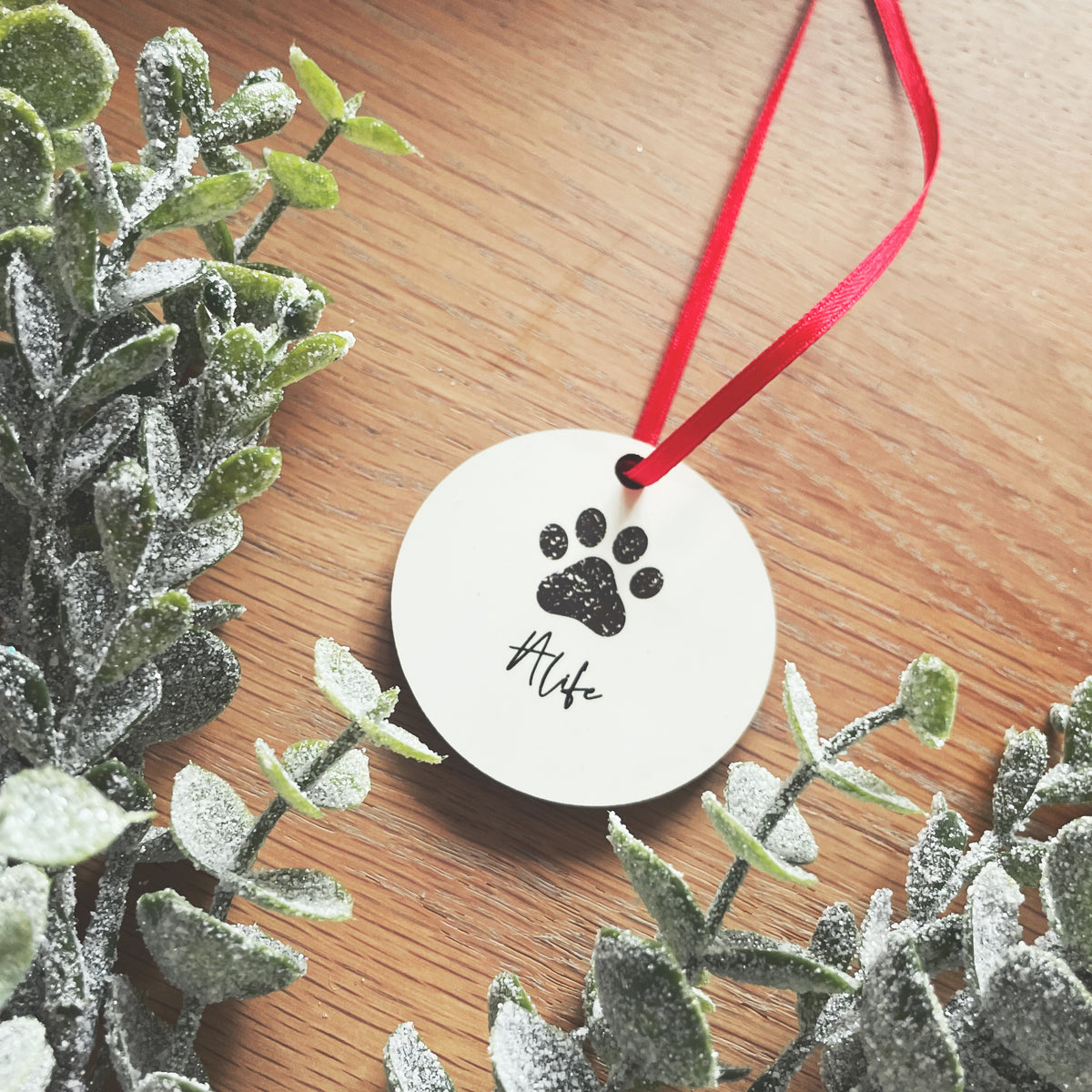 Paw Print Personalised Tree Decoration – Pretty Perfect Gifts uk